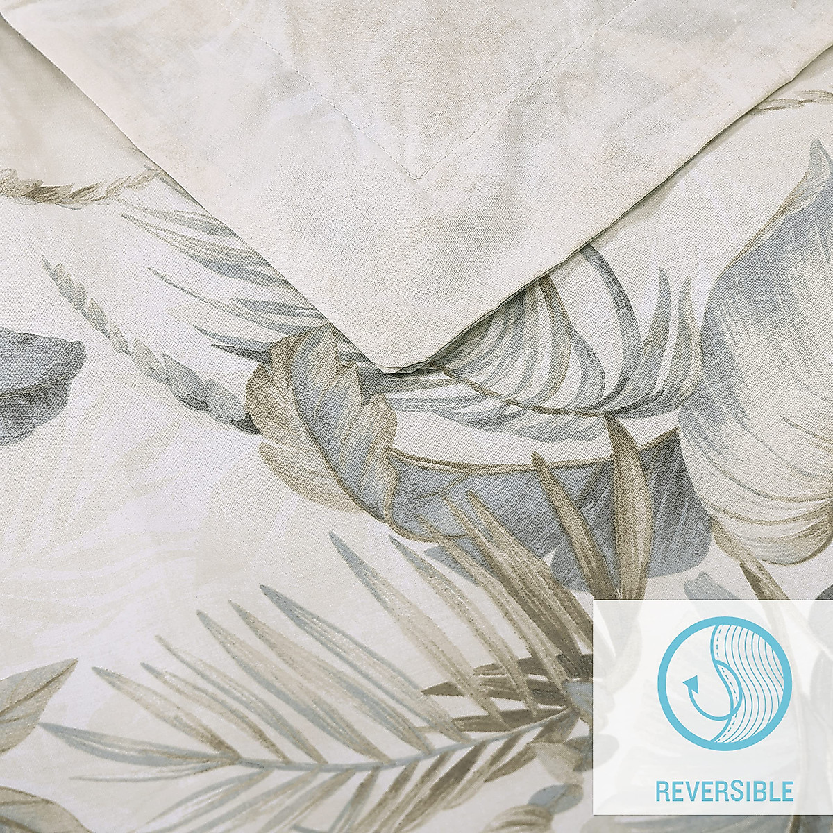 Tommy Bahama - King Comforter Set, Reversible Cotton Bedding with Matching Shams, All Season Home Decor (Bakers Bluff Blue, King)