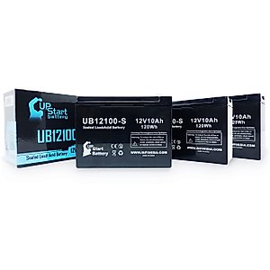 3 Pack Replacement for Neuton Mowers CE6 Battery - Replacement UB12100-S Universal Sealed Lead Acid Battery (12V, 10Ah, 10000mAh, F2 Terminal, AGM, SLA)