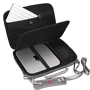 Mchoi Shockproof Carrying Case with Adjustable Shoulder Straps, for Apple Mac Mini M1 / Mac Mini M2, Apple Magic Keyboard & Magic Mouse, Case Only