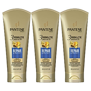 Pantene, Conditioner, Pro-V Repair and Protect for Damaged Hair, 3 Minute Miracle, 6 fl oz, Triple Pack