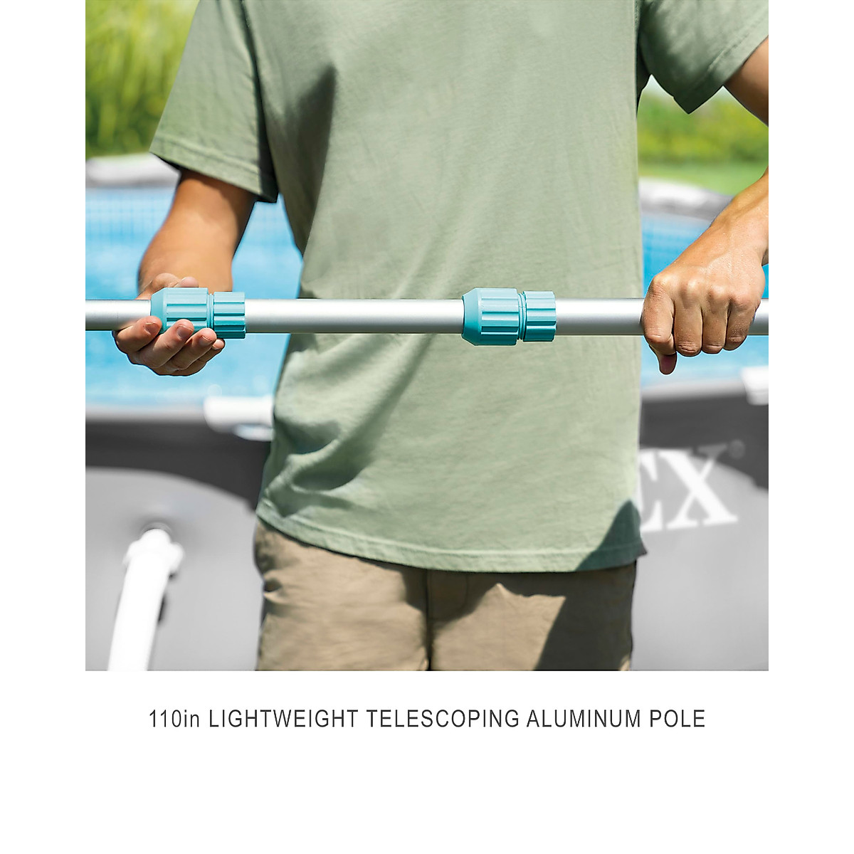 Intex ZR200 Rechargeable Cordless Swimming Pool and Spa Vacuum Cleaner  with Telescoping Handle and 2 Interchangeable Brush Heads