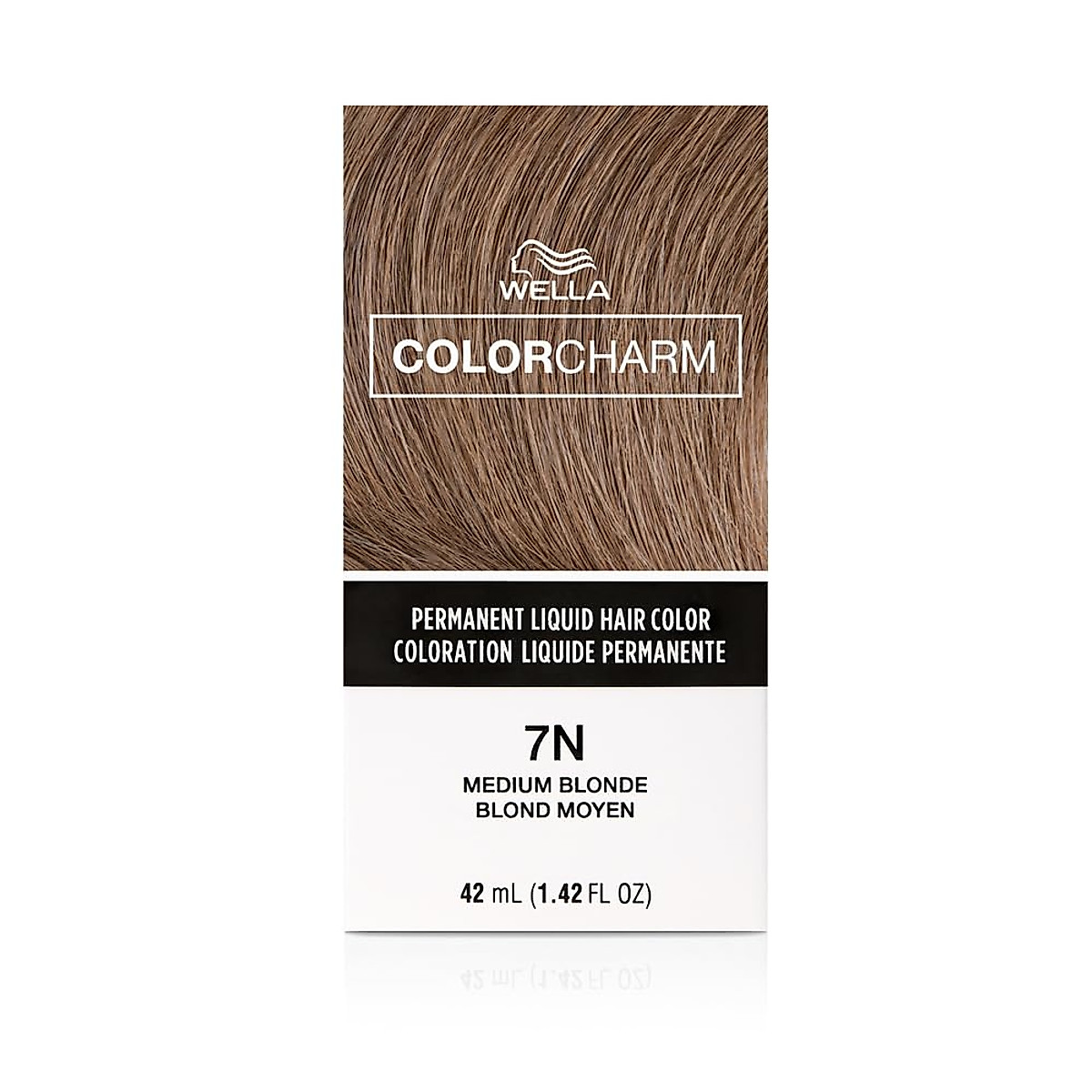 COLORCHARM Permanent Liquid Hair Color for Gray Coverage| 7N Medium Blonde | 1.4 Fl Oz