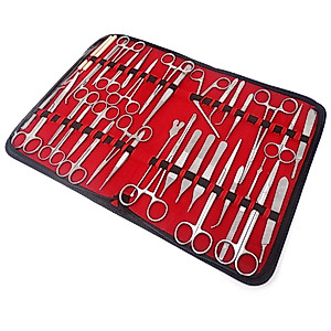 Premium A2ZSCILAB 157 Pieces Instruments Kit Veterinary Scissors Forceps Needle Holders Scalpel Handle, Stainless Steel All in One