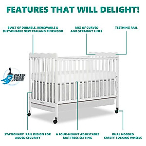 Dream On Me Carson Classic 3-in-1 Convertible Crib in White