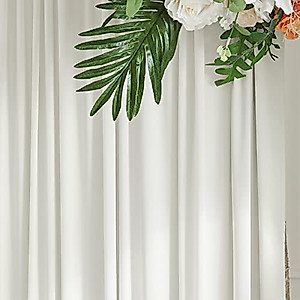 10ft x 10ft Ivory Wrinkle Free Thick Fabric Backdrop Curtain Drapes Ivory Backdrop Panels Background for Wedding Birthday Baby Shower Party