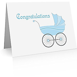 New Baby Congratulations Greeting Cards (12 Foldover Cards and Envelopes) New Baby Cards