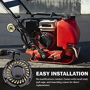Predator 212 Pull Start Assembly, Replacement Predator 212cc Recoil Starter 5.5HP 6.5HP 7HP Coleman CT200U BT200X Trail CT200U-EX TrailMaster MB200 Go Kart Champion 196cc Generator Pull Starter Kit