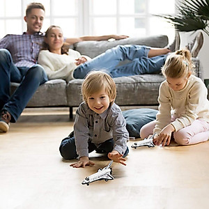 ArtCreativity Diecast Space Shuttle with Pullback Mechanism, Set of 2, Diecast Metal NASA Space Toys for Boys, Astronaut Cake Decorations, Astronaut Space Theme Party Favors