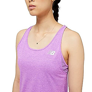 New Balance Women's Impact Run Tank Top 22, Cosmic Rose Heather, Medium