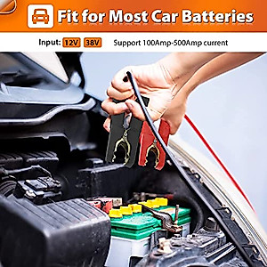 Linkstyle 2PCS 500A Pure Copper Car Battery Charger Clamps,Power Replacement Battery Alligator Clips,Jumper Cables Clamp Crocodile Clamp,Welding Machine Clamp Suitable for Car Boat 12V 24V 36V Input