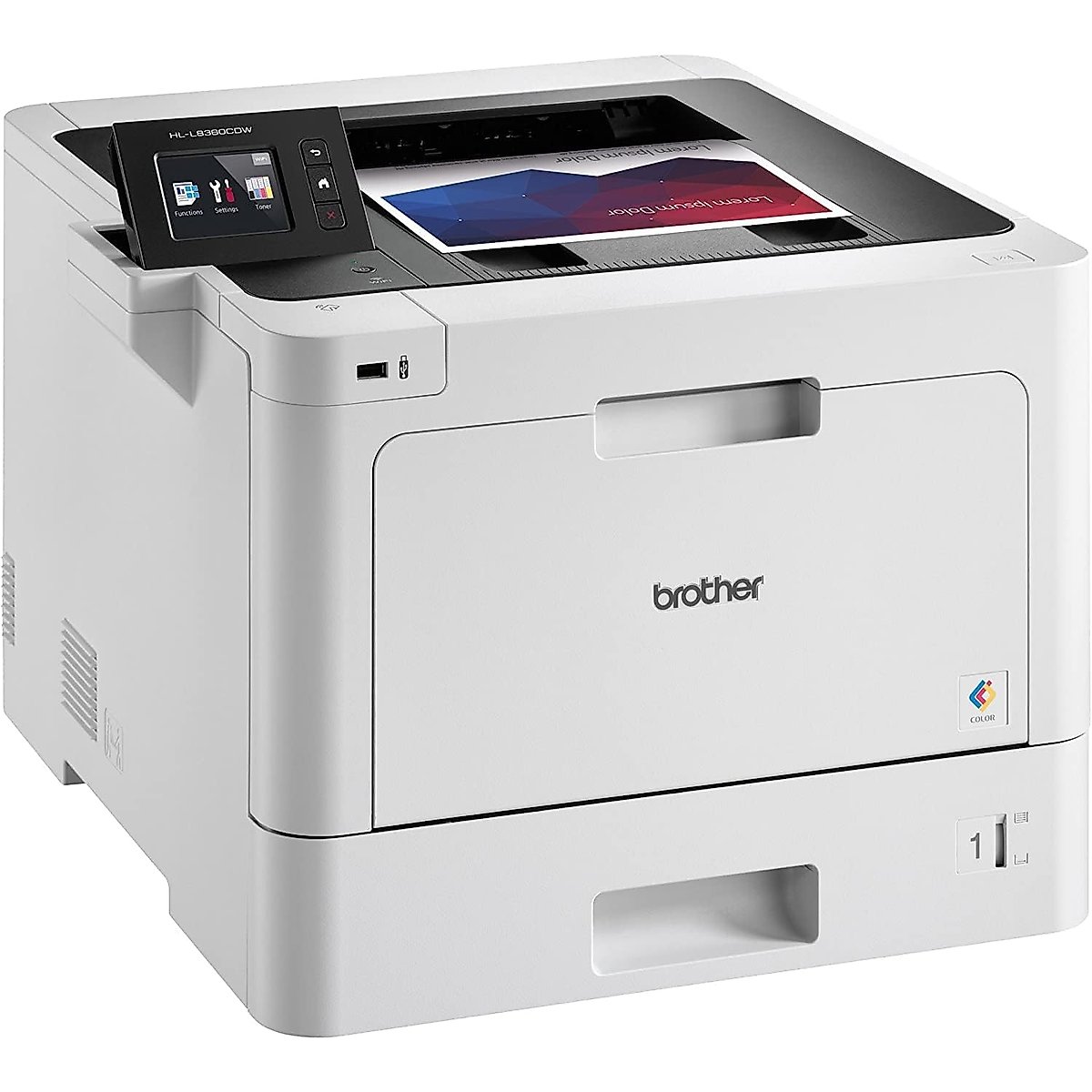 Brother HL-L8360CDW Business Color Laser Printer, 33ppm, Ethernet, 2.7” Color Touch LCD, Auto 2-Sided Printing, NFC Connectivity, PCM