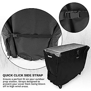 Cover for Keter Unity XL, Portable Prep Tables and Flat Top Grills. Must Have BBQ, Grilling and Outdoor Cooking Accessory. Breathable, Waterproof, UV and Weather Resistant - 55" x 24" x 33.5"