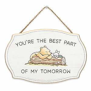 Disney Winnie the Pooh You're the Best Part Hanging Wood Wall Decor - Adorable Winnie the Pooh Sign for Home