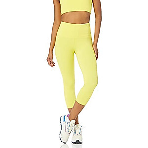 Amazon Essentials Women's Active Sculpt High Rise Capri Legging (Available in Plus Size), Bright Yellow, Medium