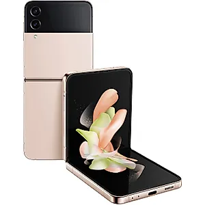 SAMSUNG Galaxy Z Flip4 5G 128GB 8GB RAM Factory Unlocked (GSM Only | No CDMA - not Compatible with Verizon/Sprint) - Pink Gold