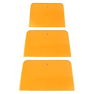 QWORK Body Filler Spreaders, 15 Pcs Car Scraper Kit, Automotive Fillers Hard Plastic Spreaders, Soft Installation Tool for Auto Glass Cleaning, Caulking Agents Car Body Maintenance