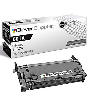 CS Compatible Toner Cartridge Replacement for HP CP3505DN Q6470A Black HP 501A Color Laserjet 3600 3600N 3600DN 3800 3800N 3800DN 3800DTN CP3505 CP3505N CP3505DN CP3505X