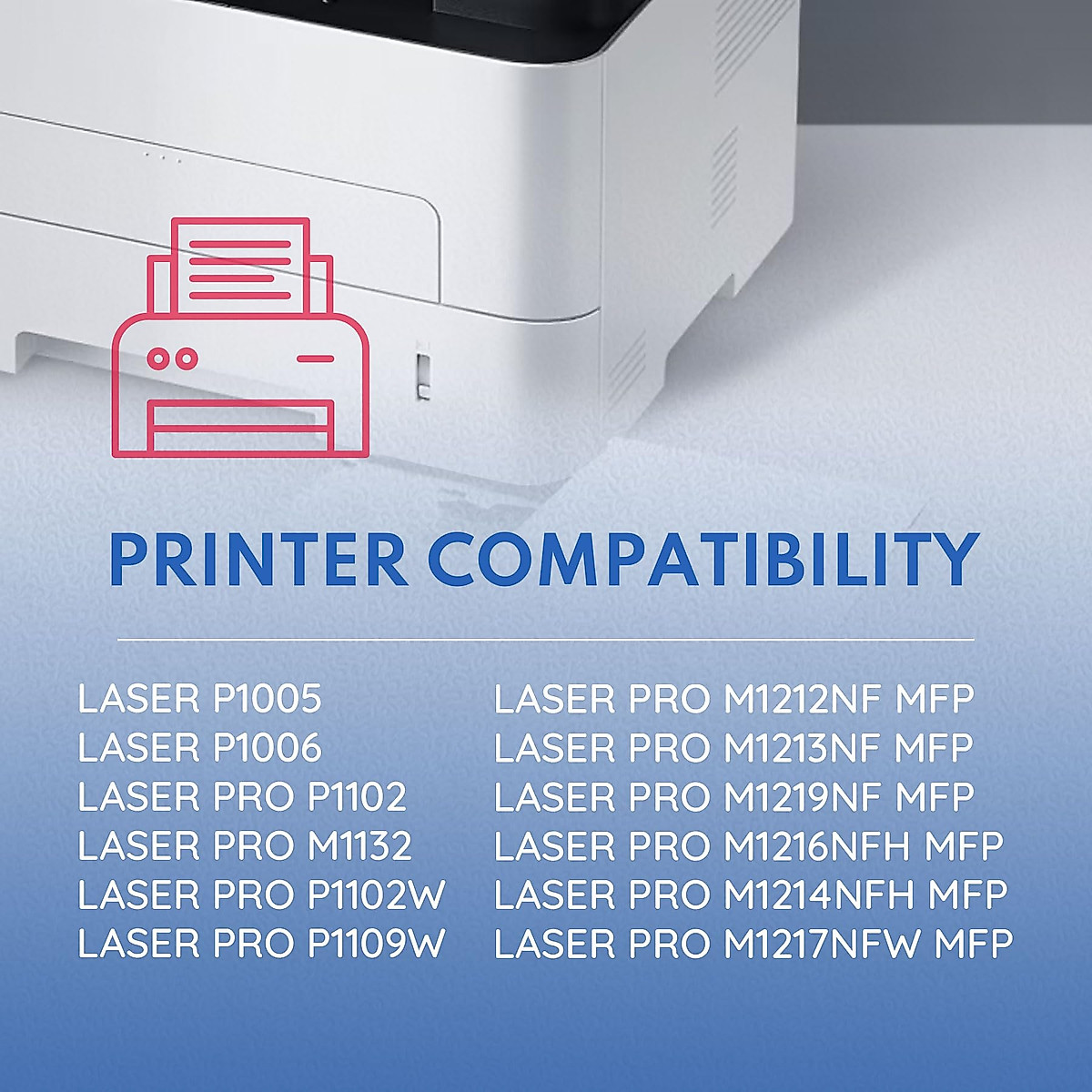 85A Black Toner Cartridge with Chip (1 Pack) | 85A High Yield Toner Replacement for HP 85A Ink Cartridge Works with Laser Pro P1102, P1109 Series, Laser Pro MFP M1212, M1217 Series Printer | CE285A