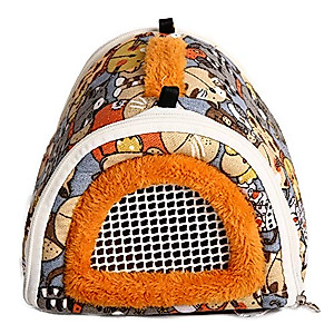 Small Pets Carrier Bag, Portable Rats Sugar Glider Guinea Pig Chinchillas Hamster Hedgehog Outdoor Travel Carrier Pouch Bag, Small Animals Breathable Hanging Tote Bag with Detachable Strap Zipper