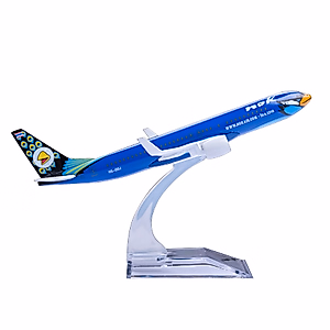 Bswath Model Plane 1:400 Scale Model B737 Model Airplane Diecast Airplanes Metal Plane Model for Gift (Blue Bird)