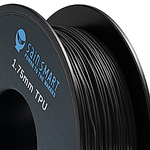 SainSmart TPU Filament 1.75, Blck Flexible TPU 3D Printing Filament, 1.75 mm, 0.8 kg, Dimensional Accuracy +/- 0.05 mm