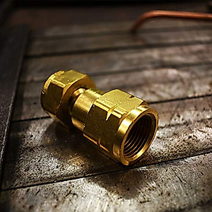 Forney 87805 Acetylene Regulator Adaptor, CGA 520 To CGA 510, B Tank to Regulator, 40-CF