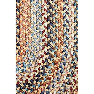 Super Area Rugs Tribeca Soft & Reversible Wool Braided Rug, Made in USA, Wheat Field, 2' X 3'