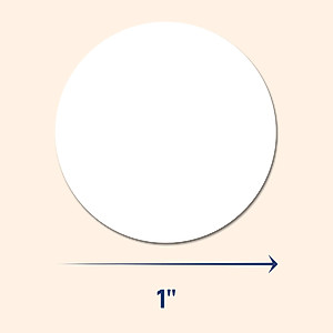 1" Round Matte White Sticker Label, Laser/Inkjet Printing - Letter Size, 30 Sheets