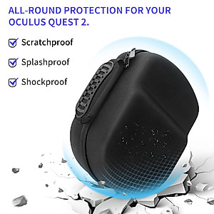 Fromsky Yinke for Oculus/Meta Quest 2/Pico 4 Case, Hard Travel Carrying Case All-in-One Storage, Compatible with Elite Strap VR Headset and More Accessories (Black)