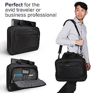 Targus CityLite Laptop Briefcase Shoulder Messenger Bag for 15.6-Inch Laptop, Black (TBT053US)