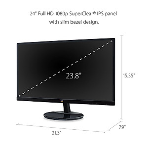 ViewSonic VA2459-SMH 24in IPS 1080p Frameless LED Monitor HDMI, VGA (Renewed)