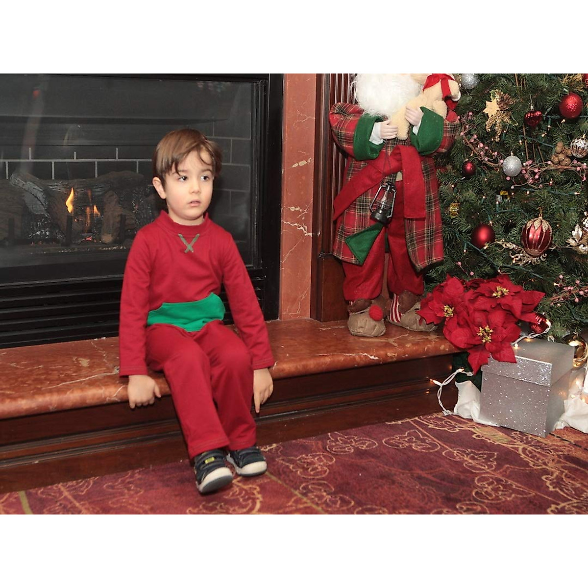 Terrible 2's Strip-Proof Toddler Romper in Red/Green (5T)