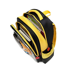 Toddler Kid Boys 3D Print Comic Cartoon Comic Kindergarten Children Snack Backpack for 3-6 Years (Yellow)