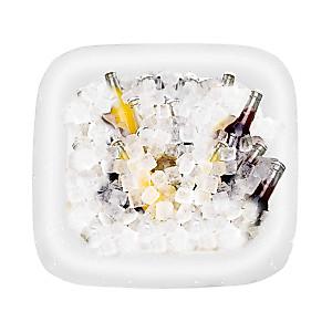 Hemoton 3PCS Inflatable Serving Bar Salad Ice Tray Food Drink Containers,Waterproof Durable Inflatable Cooler Serving Bar for BBQ Picnic Pool Party Picnic Luau,with drain plug