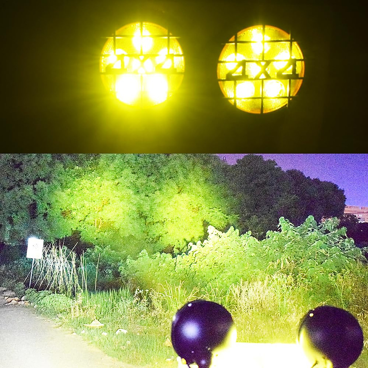 JALN7 LED Spotlight Off Road Amber 4X4 Fog Driving Light 6.3" Spot Yellow Bar Auxiliary work Lamp Round for UTV SUV Boat Jeep Car Truck, 2 years Warranty 2PCS