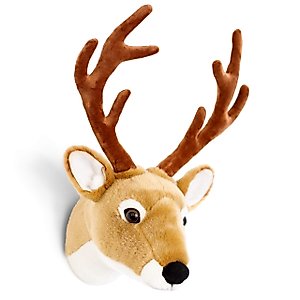 BAOUBEAR Plush Stuffed Deer Head – 17 Inch Hunting Toy, Handcrafted Trophy, Woodland Nursery Decor