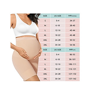 Peauty Maternity Dress for Photoshoot Baby Shower Dress Maternity Shapewear Underwear Support Belly Bands for Pregnant Maternity Skirt Panties Gender Reveal Dress Baby Shower Dress for Mom be(Nude M)