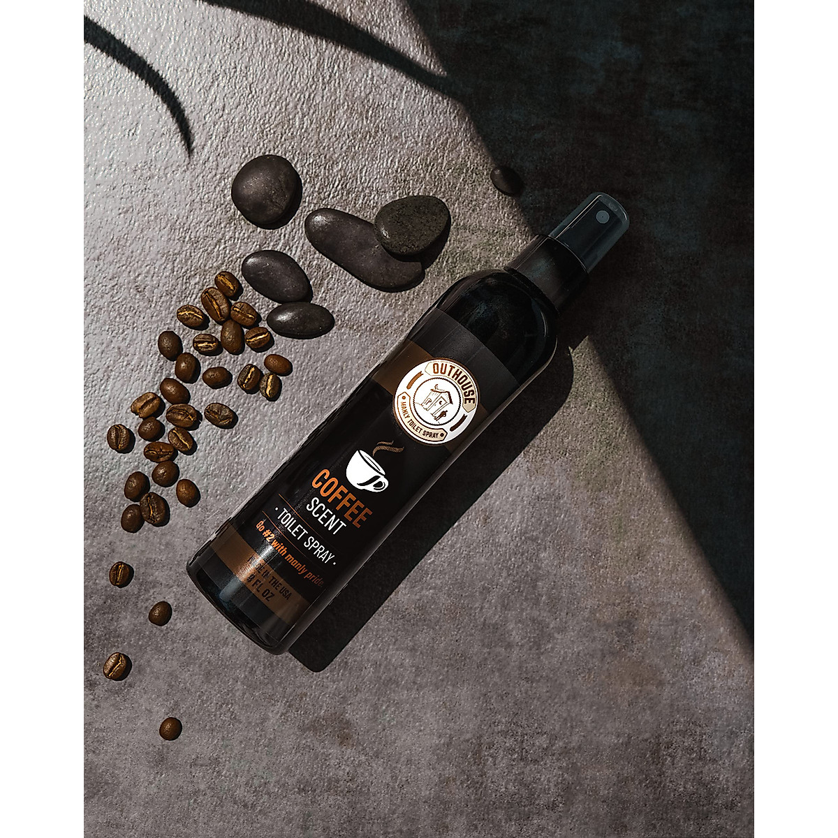 Men's Before You Go Toilet Spray - (Coffee) Outhouse Brand - 8oz - Made for Dudes Who Bomb Toilets