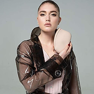 Cosmetic Bag by Pudinbag | Small Makeup Bag for Women | Cosmetic Makeup Pouch for Purse | Silicone Waterproof Vegan | Beige