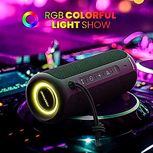 MIATONE 2 Pack BoomPro Bluetooth Speakers 2 x 36W Portable Speaker with Stereo Sound Bass, Bluetooth 5.3 Wireless Speaker (Black + Pink)