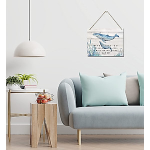 Bible Verse Printed Wood Plaque Sign Wall Hanging, Home Wall Decor When You Go Through Deep Waters I Will Be With You Scripture Rustic Hanging Wall Plaque Wood Signs, Isaiah 43:2 Christian Sign