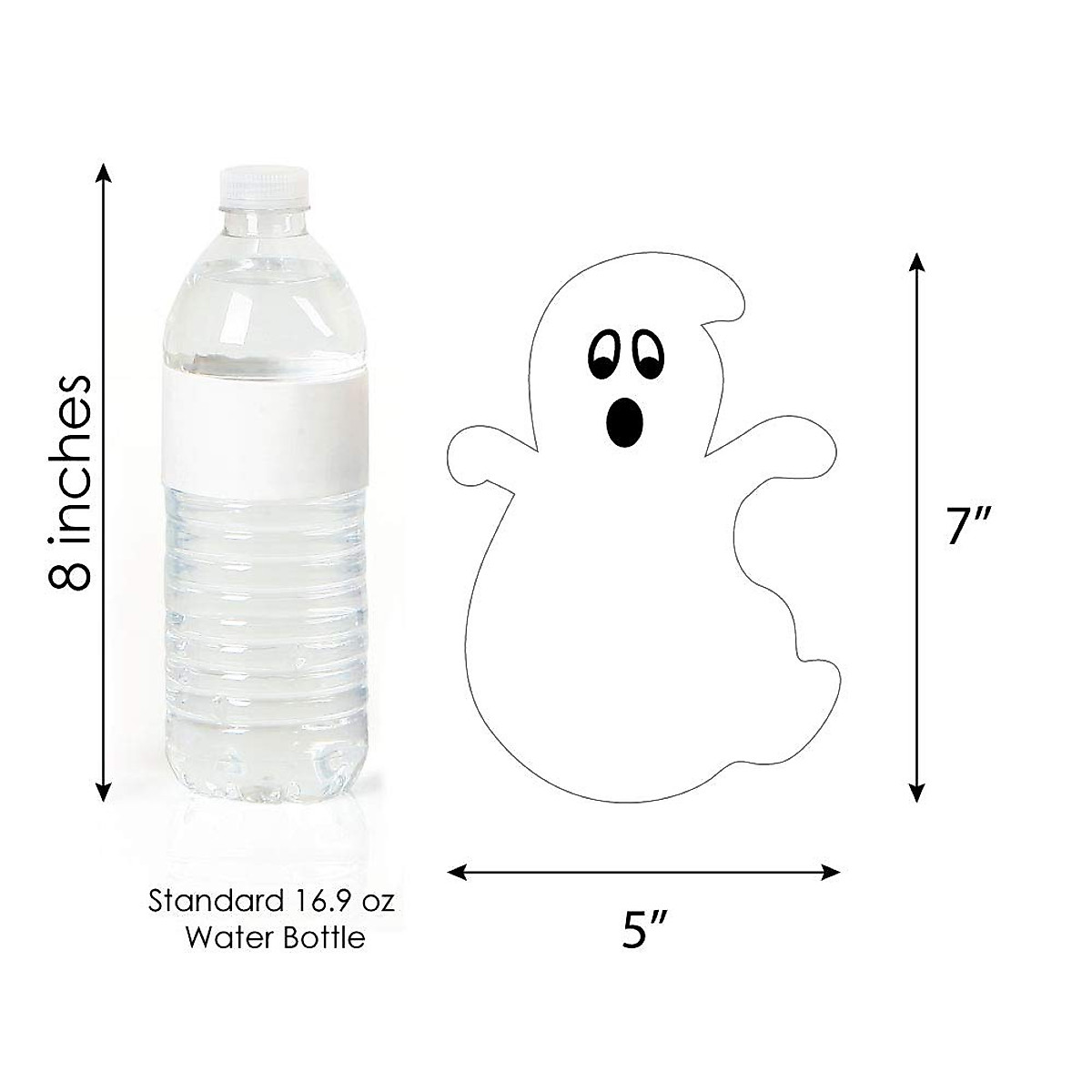 Big Dot of Happiness Spooky Ghost Essentials - Ghost Decorations - DIY Halloween Decor - Halloween Cutouts - Halloween Decorations - Halloween Party Decorations - Ghost Decorations - Set of 20