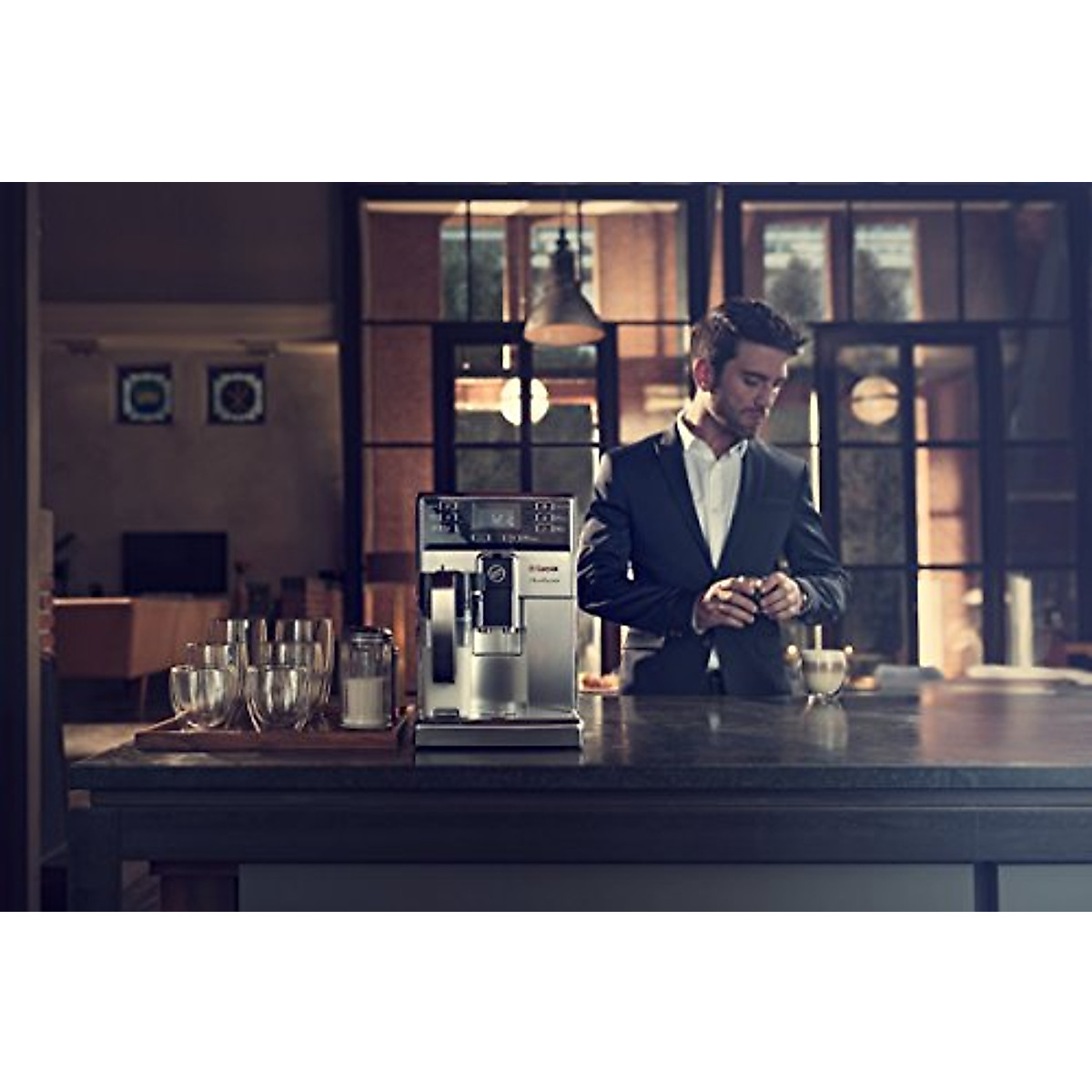 Saeco PicoBaristo Super Automatic Espresso Machine, 1.8 L, Stainless Steel, HD8927/47