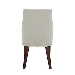 Amazon Brand – Rivet Phinney Contemporary Upholstered Dining Chair, 19.7"W, Wood,Silver