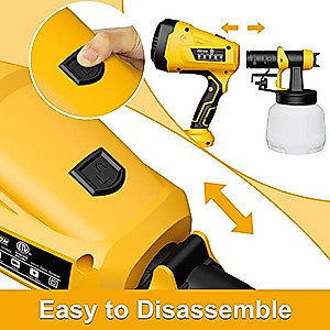 KOVDON Paint Sprayer, 700W HVLP Spray Gun, 6 Copper Nozzles & 3 Spray Patterns, Easy to Clean, Ideal Spray Gun for Furniture, Cabinets, Fences, Decks, Walls, DIY Projects, etc. KD27