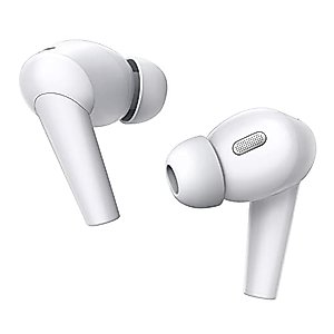 TONEMAC M3 Active Noise Cancelling Wireless Earbuds, Bluetooth 5.3 Headphones with 4 Mics ENC Clear Calls, 30H Playtime, Immersive Deep Bass Earphones, Transparency Mode, in-Ear Lightweight, White