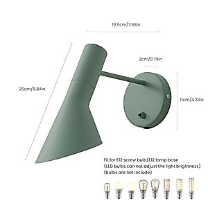 Gutenliter Modern Wall Sconces Lighting Fixture Adjustable Beside Fixed Wall Lamp for Industrial Bedroom Home Indoor Rotatable Wall Light for Bedroom (Pastel Blue)