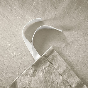 Get Bed Ready Stone Washed Cotton Casual Duvet Cover Set Solid Color Relaxed Modern Style Bedding Natural Wrinkled Lived-in Look (Nude, King)