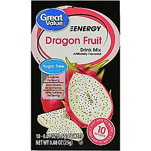 Great Value Energy Drink Mix (Dragon Fruit, 10 ct, Pack of 4)