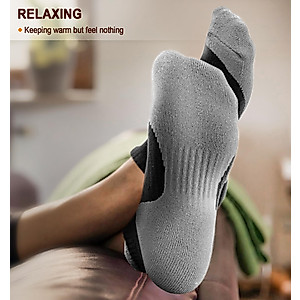 BULLIANT Running Socks Men-Athletic Ankle Wicking Socks Cushioned For Men Walking-Arch Compression Support(6Pairs,Shoes Size:Men 11-13)